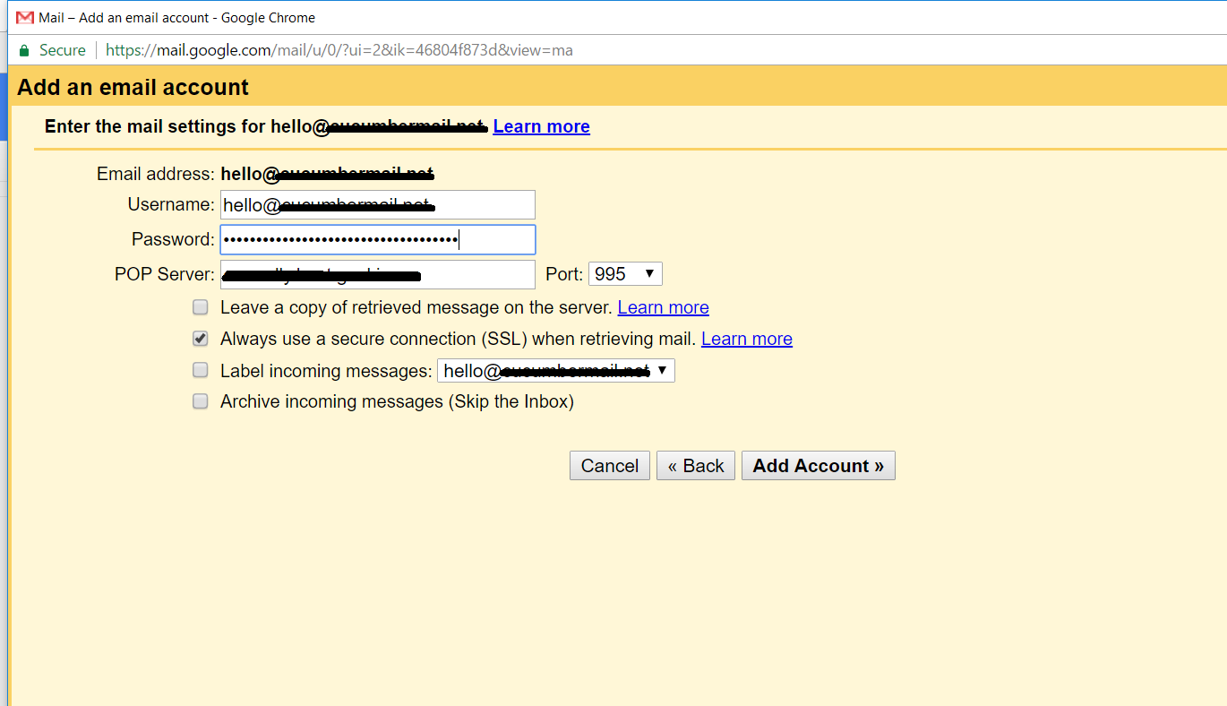 Enable POP3 on 995 or 110 port for GMAIL. · Issue #106 · runeasymail/easymail · GitHub